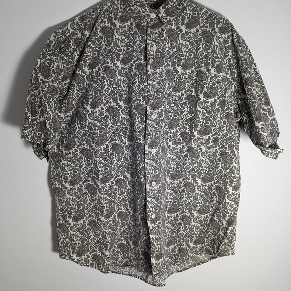 Cotler | Shirts | Vintage Cotler Green Paisley Shirt Size Medium | Poshmark